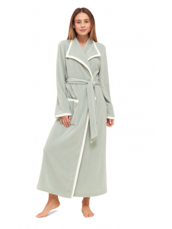 Feraud Fleece wrap-around green dressing gown