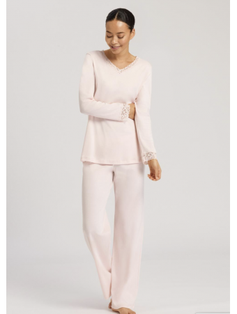 hanro Long sleeved pink Pajamas MOMENTS